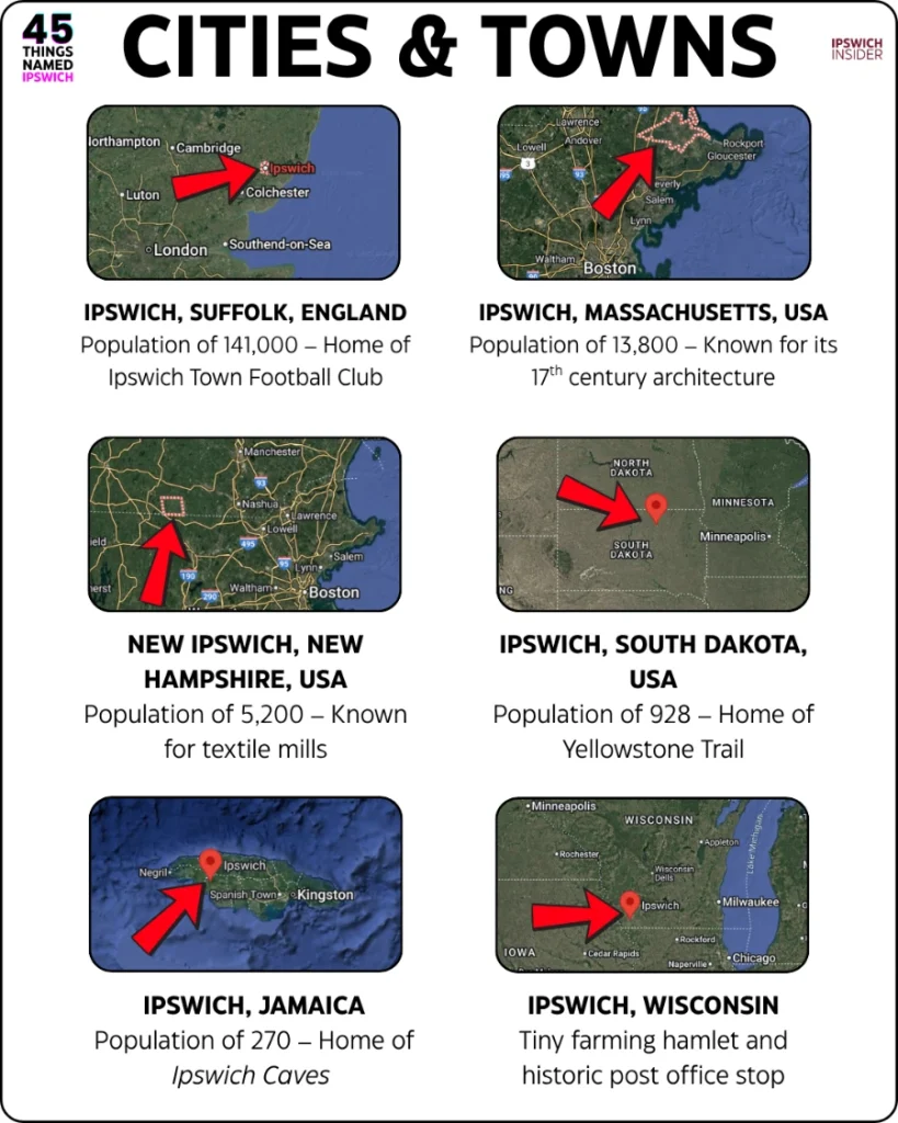 The Ipswich Inventory: 45 Namesakes Worldwide